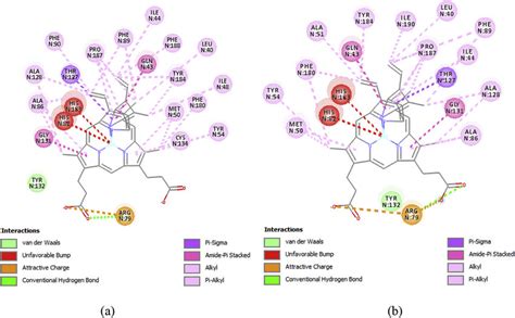 A 2d Visualization Showing Interactions Of Ligand Pose Prediction