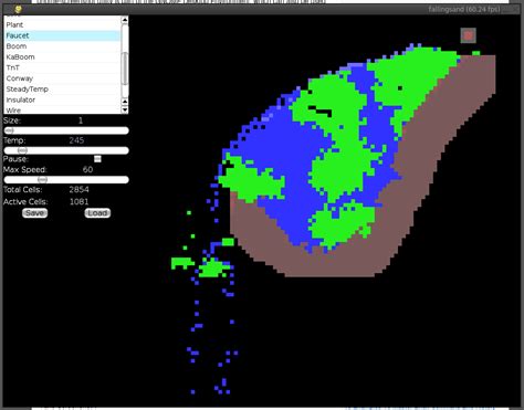 Falling Sand And Assorted Cellular Automata Simulator R Pygame
