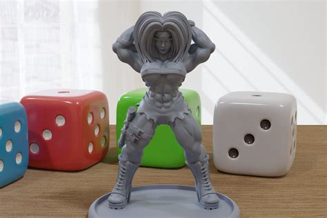 Sexy Commando Girl 3d Printed Proxy Minifigures For Sci Fi Miniature