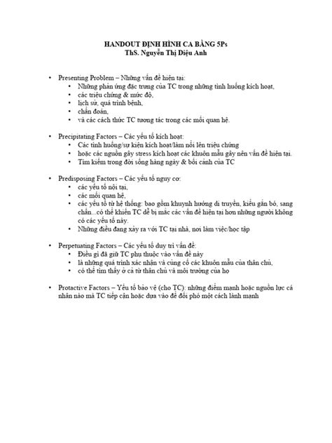 Handout ĐỊnh HÌnh Ca BẰng 5ps Pdf