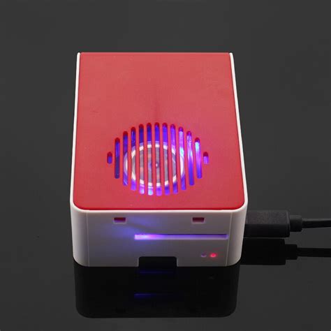 raspberry pi 4 abs case with backlight rgb led fan vicedeal