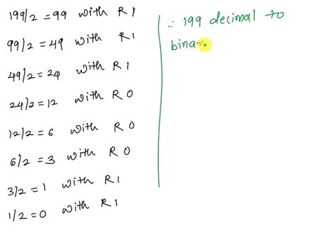 Solved Convert Decimal Number 198375 To Binary What Is The Binary