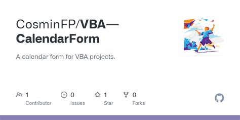 Github Cosminfpvba Calendarform A Calendar Form For Vba Projects