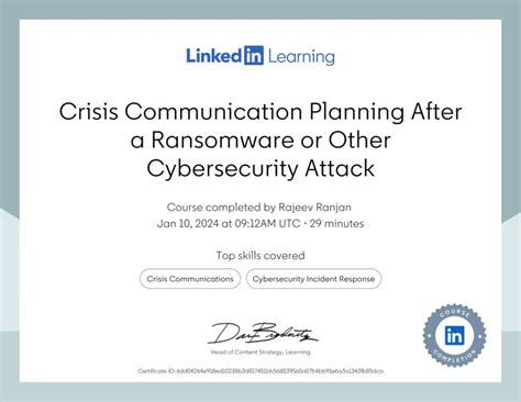 rajeev ranjan on linkedin certificate of completion