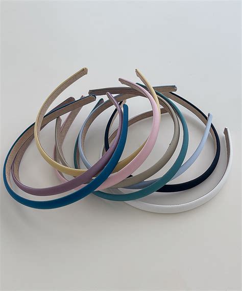 끌렌느 11 파스텔 새틴 슬림 얇은 헤어밴드 머리띠