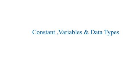 Data Types In C Programming Pptx