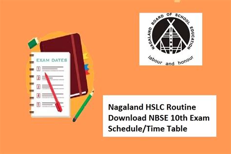 Nagaland Hslc Routine 2025 Nbse 10th Exam Schedule Time Table