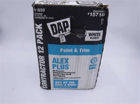Dap Alex Plus All Purpose Siliconized Acrylic Latex Caulk 101 Oz White Pack Of 12 Dutch Goat