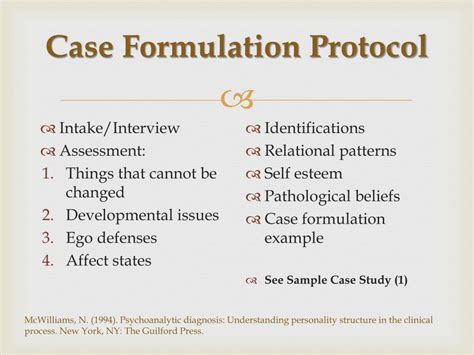 Case Formulation Template