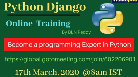 Python Django Online Training Tickets By Visualpath Tuesday March Online Event