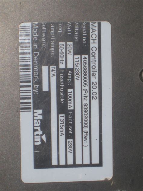 Infrequent Sound Sex Tex Technology MACH AUDIO CONTROLLER 20 02 BY MARTIN PROFESSIONAL