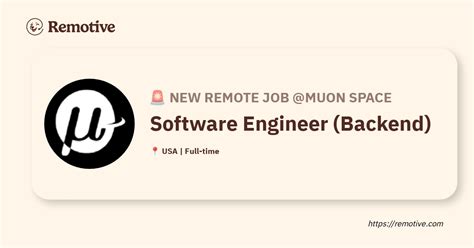 Hiring Software Engineer Backend Muon Space