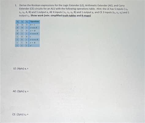 Solved 1 Derive The Boolean Expressions For The Logic