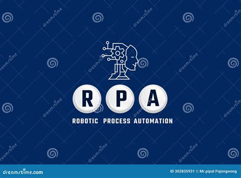 Rpa Robotic Process Automation Concept Computer Robotic Process Automatisation Stock Vector