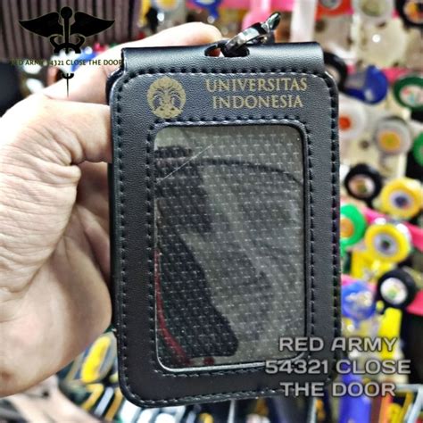 Jual Holder Id Card Tali Lanyard Name Tag Lipat Logo Ui Universitas Indonesia Shopee Indonesia