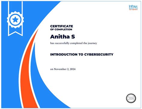 Anitha S On Linkedin Cybersecurity Continuouslearning Infosysspringboard Techjourney