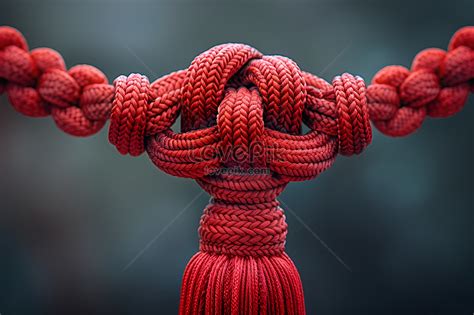 빨간 밧줄 중국 매듭의 화려한 세부 사항 사진 무료 다운로드 Lovepik
