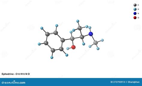 Ephedrine C10h15no Molecular Structure Diagram Stock Illustration Illustration Of Chemistry