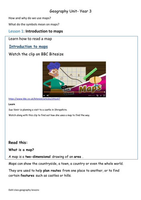 PDF Learn How To Read A Map Work Home Lesson Introduction To Maps Learn How To Read A