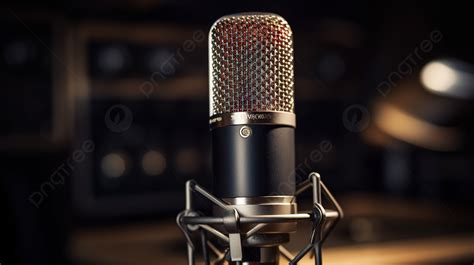 스튜디오에서 마이크가 보입니다 마이크 사진 배경 일러스트 및 사진 무료 다운로드 Pngtree
