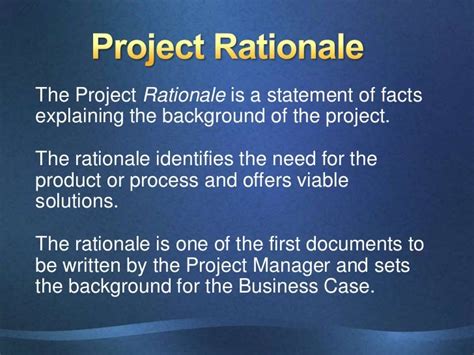Project Rationale