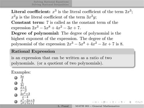 Rational Function Rational Function Ppt