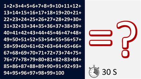 CÓmo Sumar Todos Los NÚmeros Del 1 Al 100 Youtube