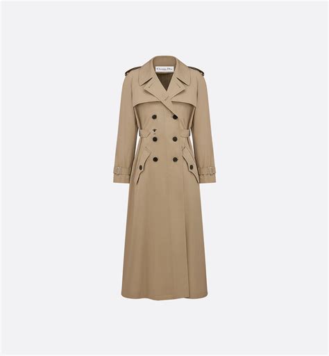 Dioriviera 트렌치 코트 베이지 코튼 개버딘 Dior