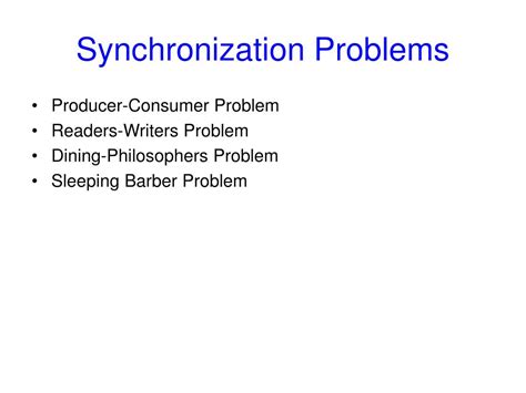Ppt Ipc And Classical Synchronization Problems Powerpoint
