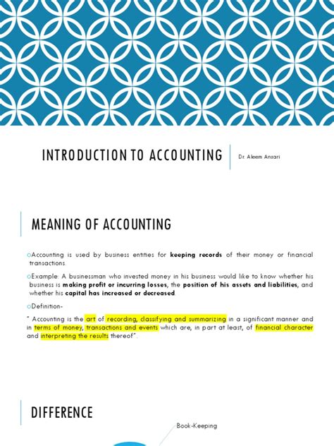 Unit 1 Introduction To Accounting Pdf Equity Finance Expense