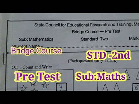 Bridge Course Pre Test Sub Maths Class 2 Smart Guruji