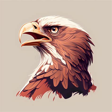 Eagle Head Vector Illustration Isolated On White Background Vector Illustration Stock