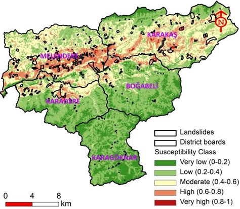 landslide susceptibility map generated by logistic regression model