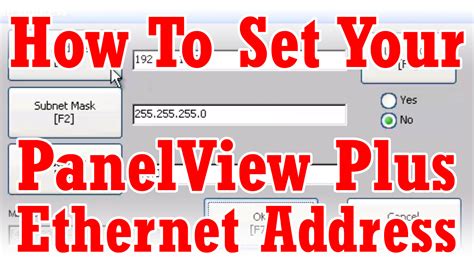 PanelView Plus Setting Ethernet Address M3E24 The Automation Blog