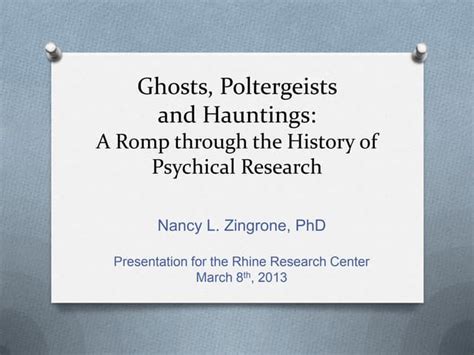 rrc talk ghosts poltergeists and hauntings 2013 pptx