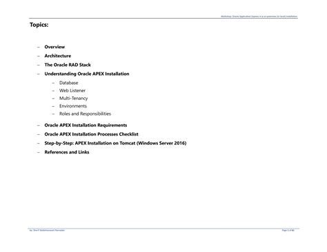 Step By Step Apex Installation On Tomcat Windows Server 2016 Pdf