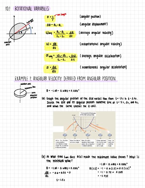 Chapter 10 Rotation 10 Rotational Variables Example 1 Angular