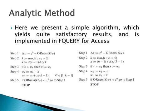 PPT OWA Operators In Fuzzy Querying PowerPoint Presentation Free Download ID