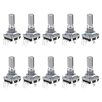 Uxcell Degree Rotary Encoder Code Switch Digital Potentiometer Pins Mm Shaft Pcs
