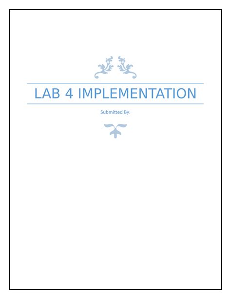 Lab4 Implementation LAB 4 IMPLEMENTATION Submitted By Implementation Screenshots Main Class