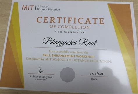 Bhagyashri Raut On Linkedin Attended Skill Enhancement Workshop Conducted By Mit School Of