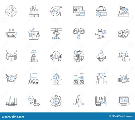 Repeatable Manufacturing Line Icons Collection Efficiency Consistency