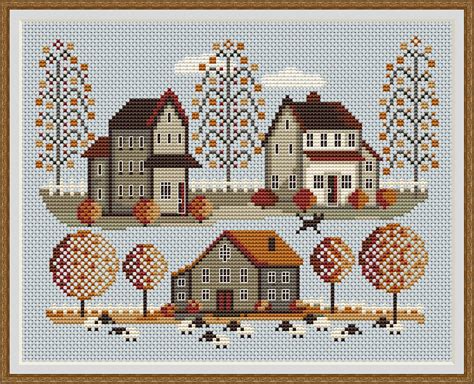 Free Printable Autumn Cross Stitch Patterns Pattern And Stencils