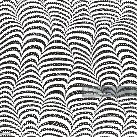 3d의 웨이브 스트라이프 텍스처 흑백 배경의 벡터 일러스트 3차원 형태에 대한 스톡 벡터 아트 및 기타 이미지 3차원 형태 검은색 곡선 Istock