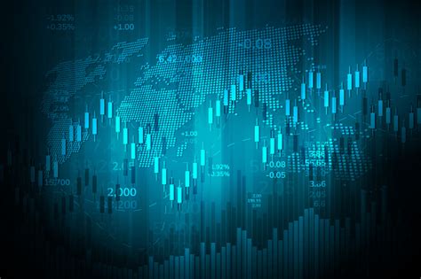 주식 시장 투자 거래의 비즈니스 촛불 스틱 그래프 차트 강세 포인트 비즈니스 및 금융 개념에 대한 약세 포인트 보고서 및 투자