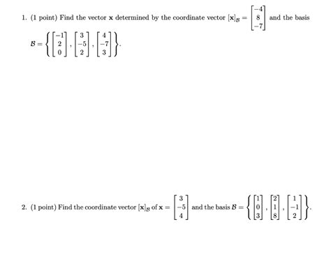 Solved Point Find The Vector X Determined By The Chegg Com