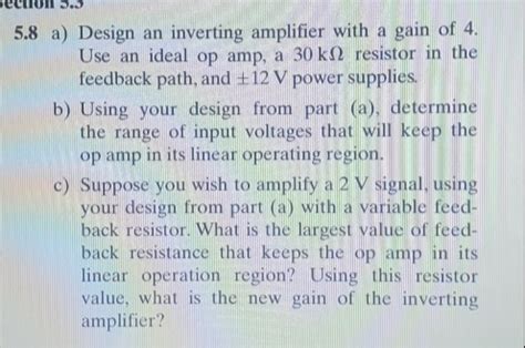 A Design An Inverting Amplifier With A StudyX