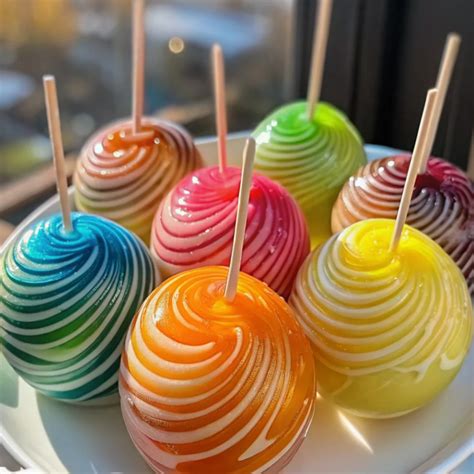 Kool Aid Swirl Candy Apples Liyarecipes