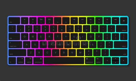 Gaming Keyboard RGB Effect Vector Stock Vector Illustration Of Innovation Concept