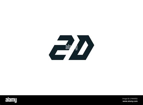 Monogram Letter 2d Modern Initial Logo Design 2d Linked Circle Uppercase Monogram Logo Stock